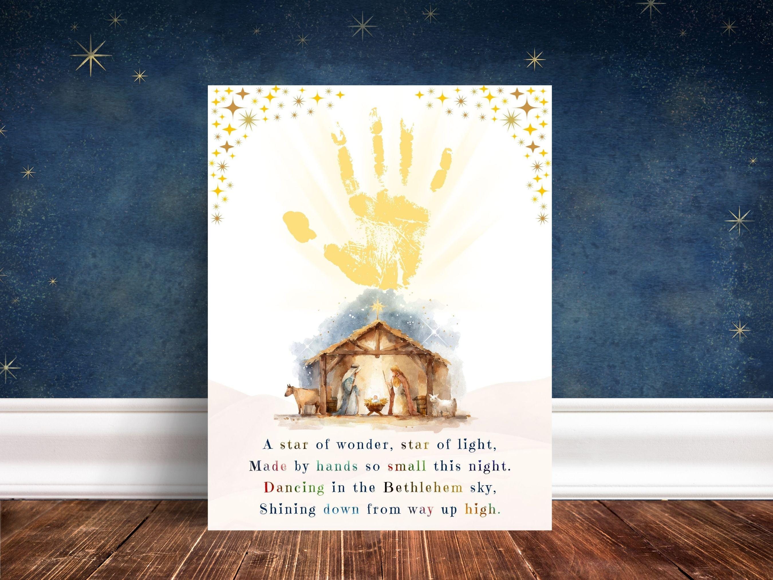 Christmas Nativity Handprint Poem Craft for Kids, Christian Printable ...
