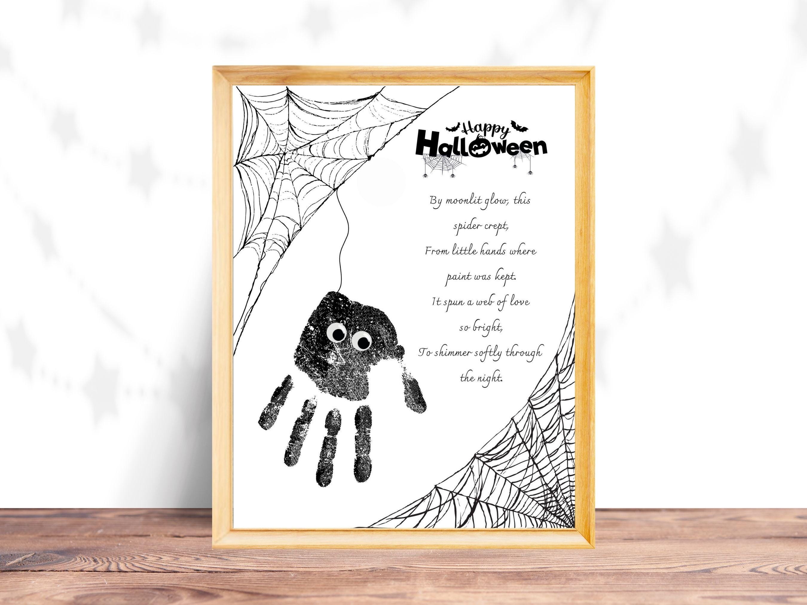 Spider Poem Handprint Craft, Happy Halloween Handprint Art Printable ...