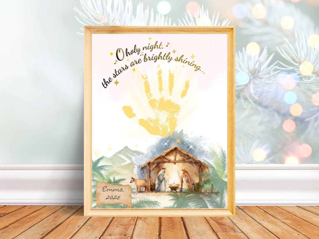 Christmas Nativity Handprint Craft for Kids, Christian Printable ...