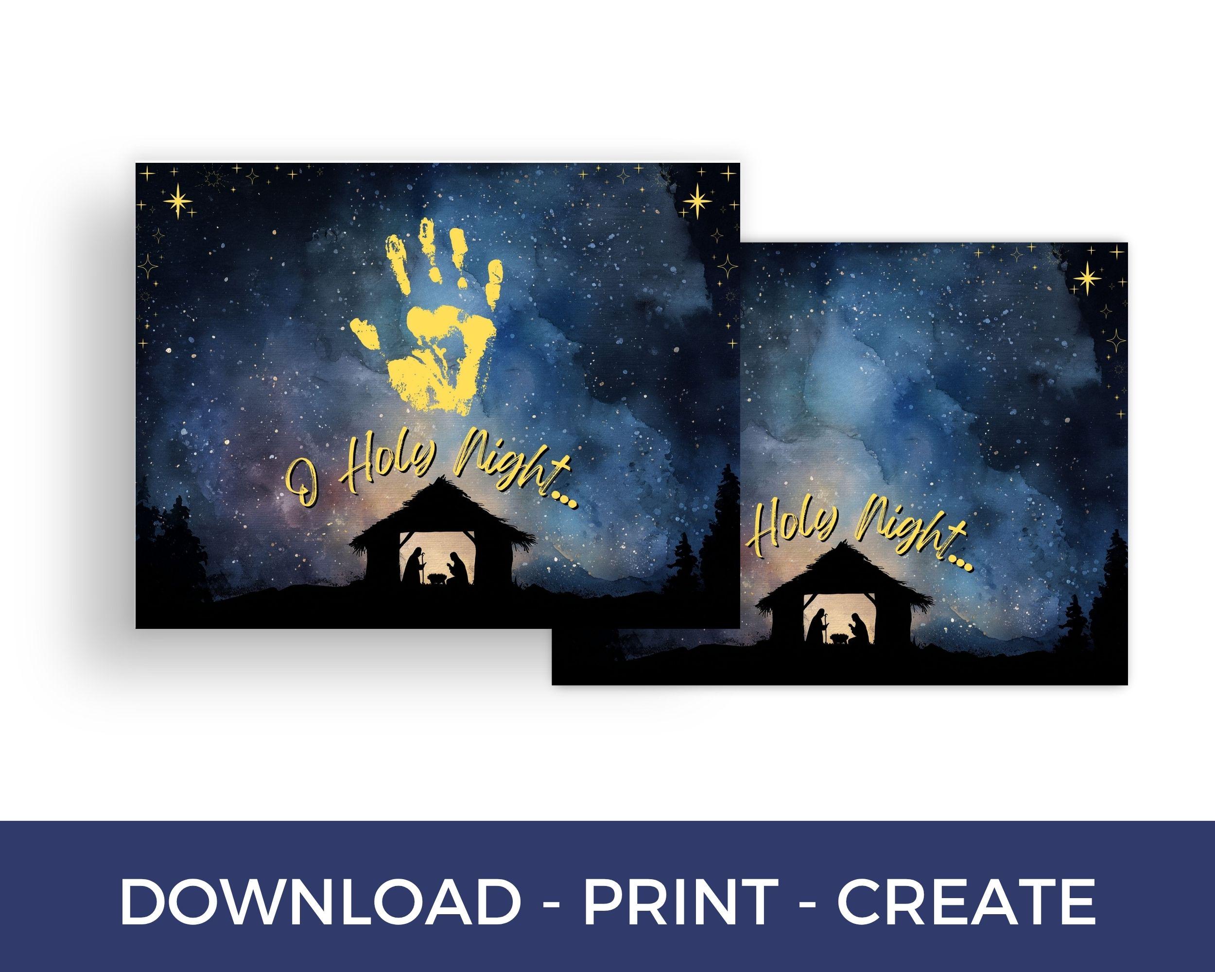 Nativity Handprint Craft, Christian Christmas Keepsake, Christmas ...