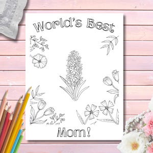 Mother's Day Coloring Pages, Mother's Day Activity, Mother's Day Craft ...