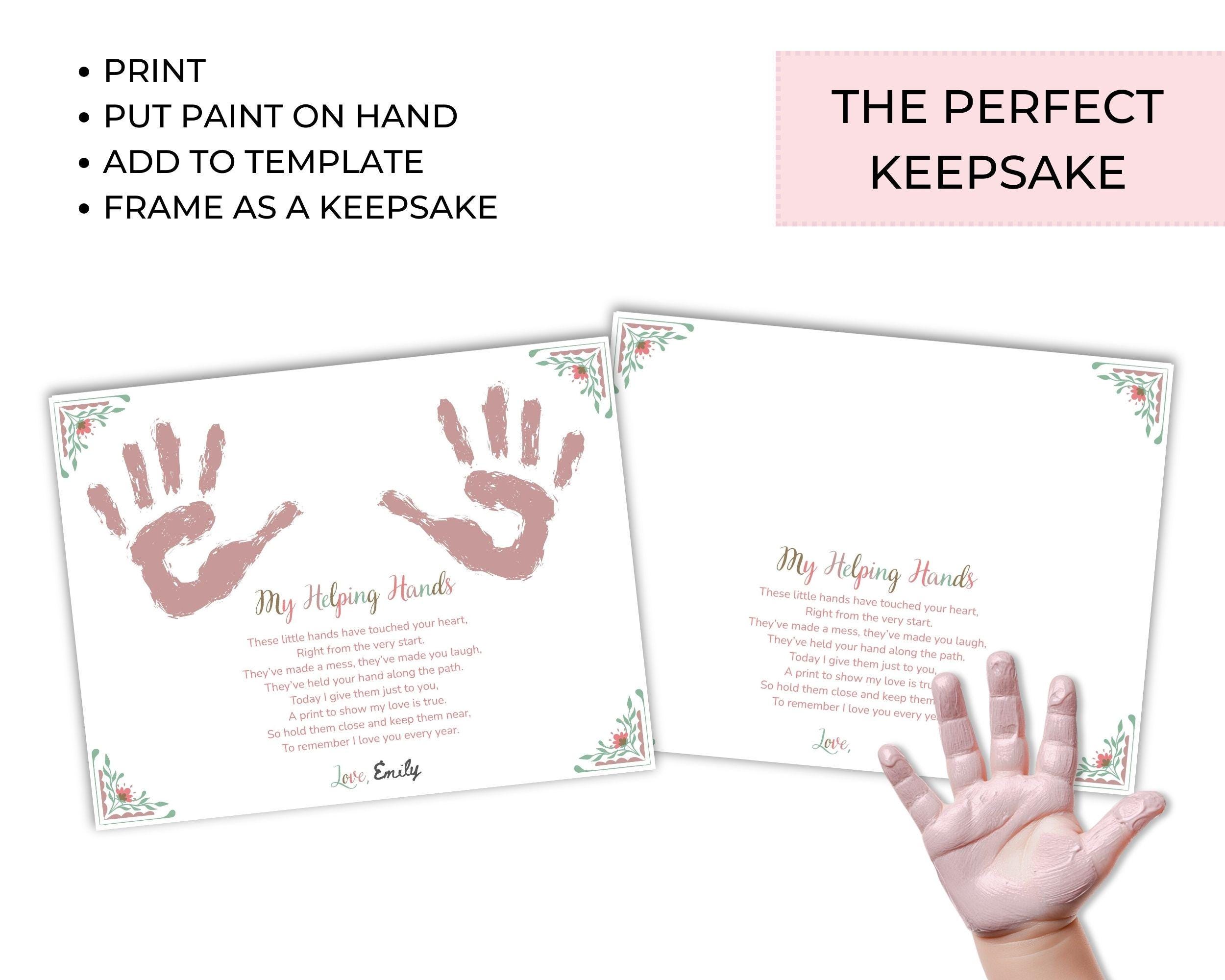 Handprint Poem Keepsake Printable, Grandparents' Day Handprint Craft ...