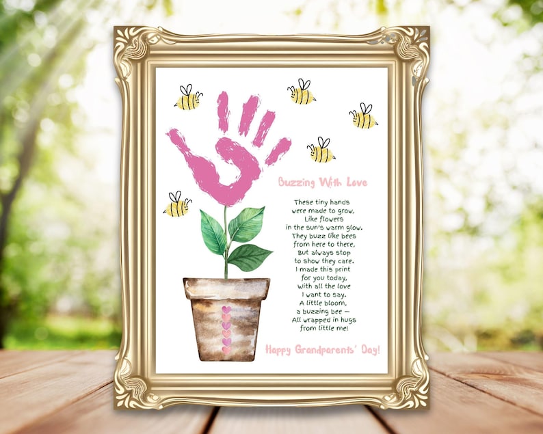 Grandparents' Day Handprint Craft Printable, Grandparents Gift ...
