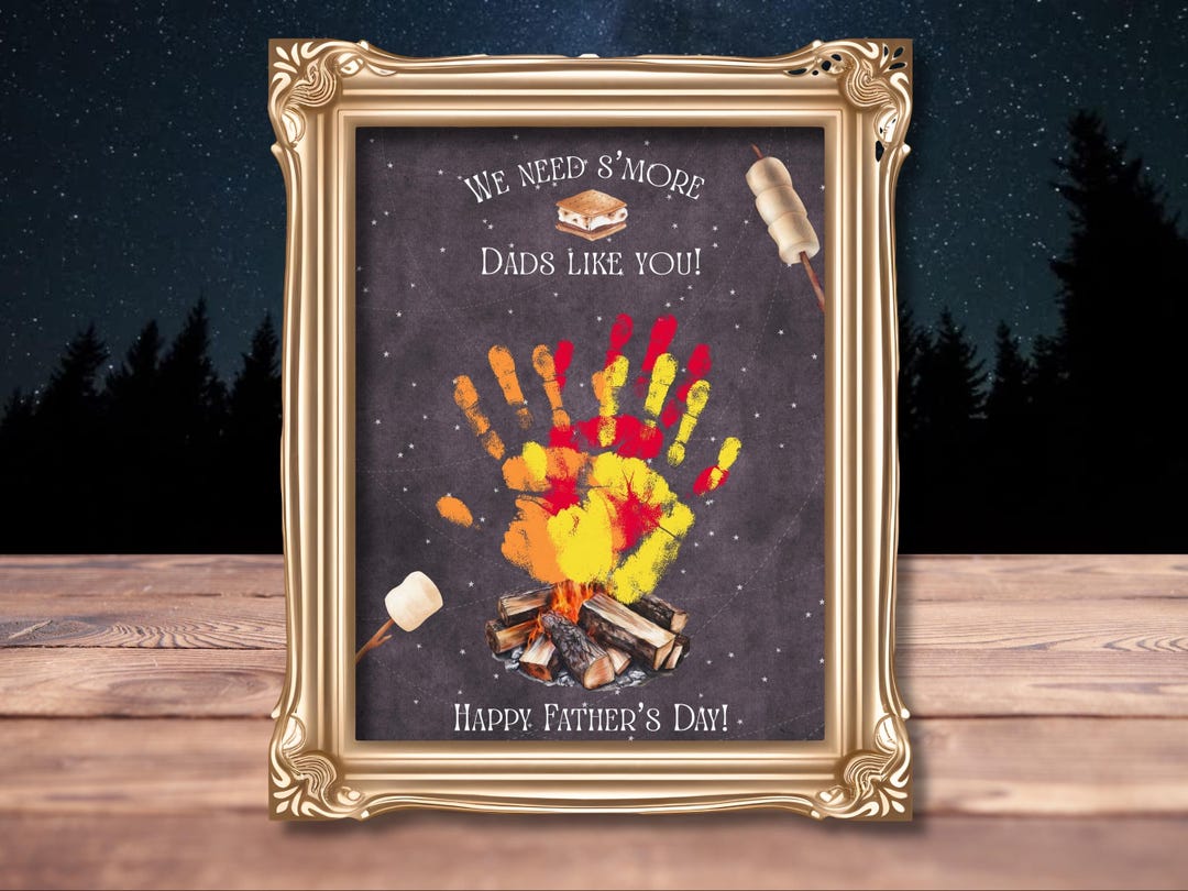 S'more Father's Day Handprint Craft for Kids Printable, Gift for Dad ...