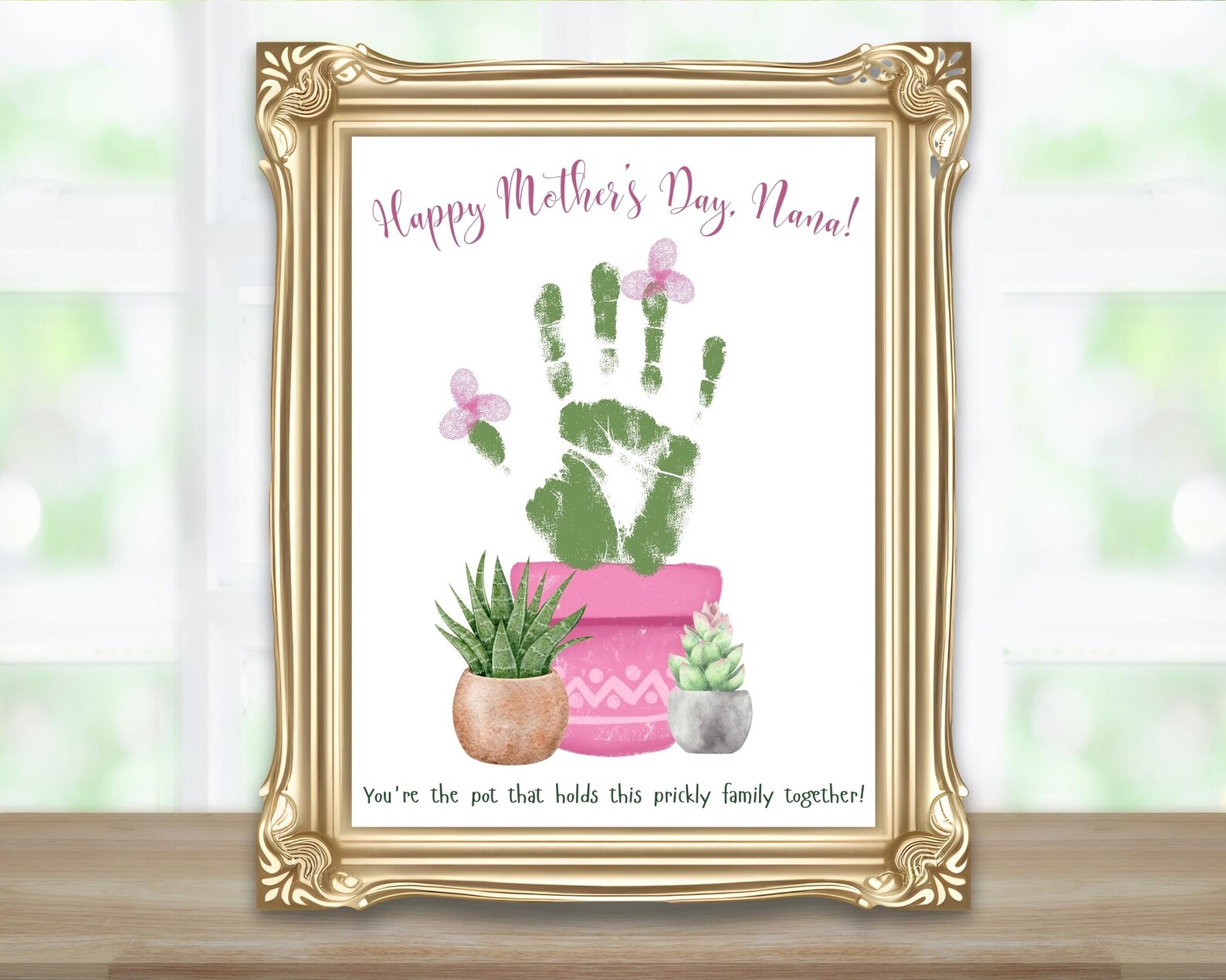Nana Mother's Day Handprint Craft for Kids, 5 Handprint Crafts, Gift ...