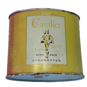 Vintage Cavalier Cigarette Tin - Etsy
