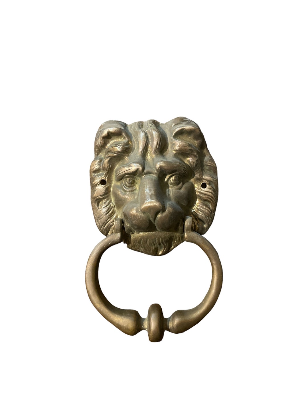 Vintage Large Lion Head Door Knocker - Etsy