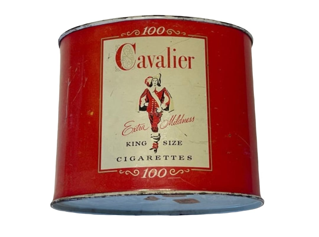 Vintage Cavalier Cigarette Tin - Etsy