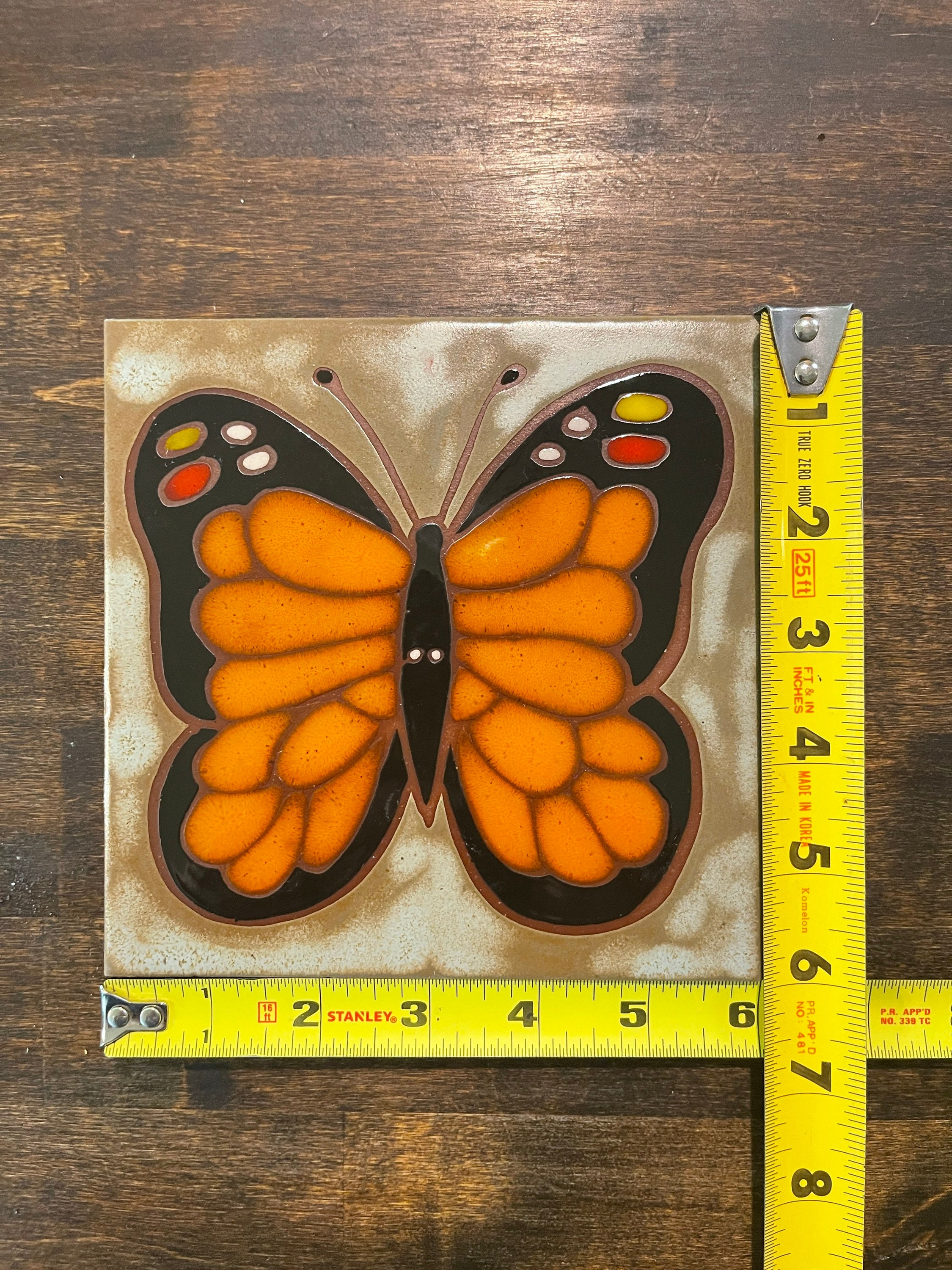Monarch Butterfly Ceramic Tile Made in Italy - Etsy