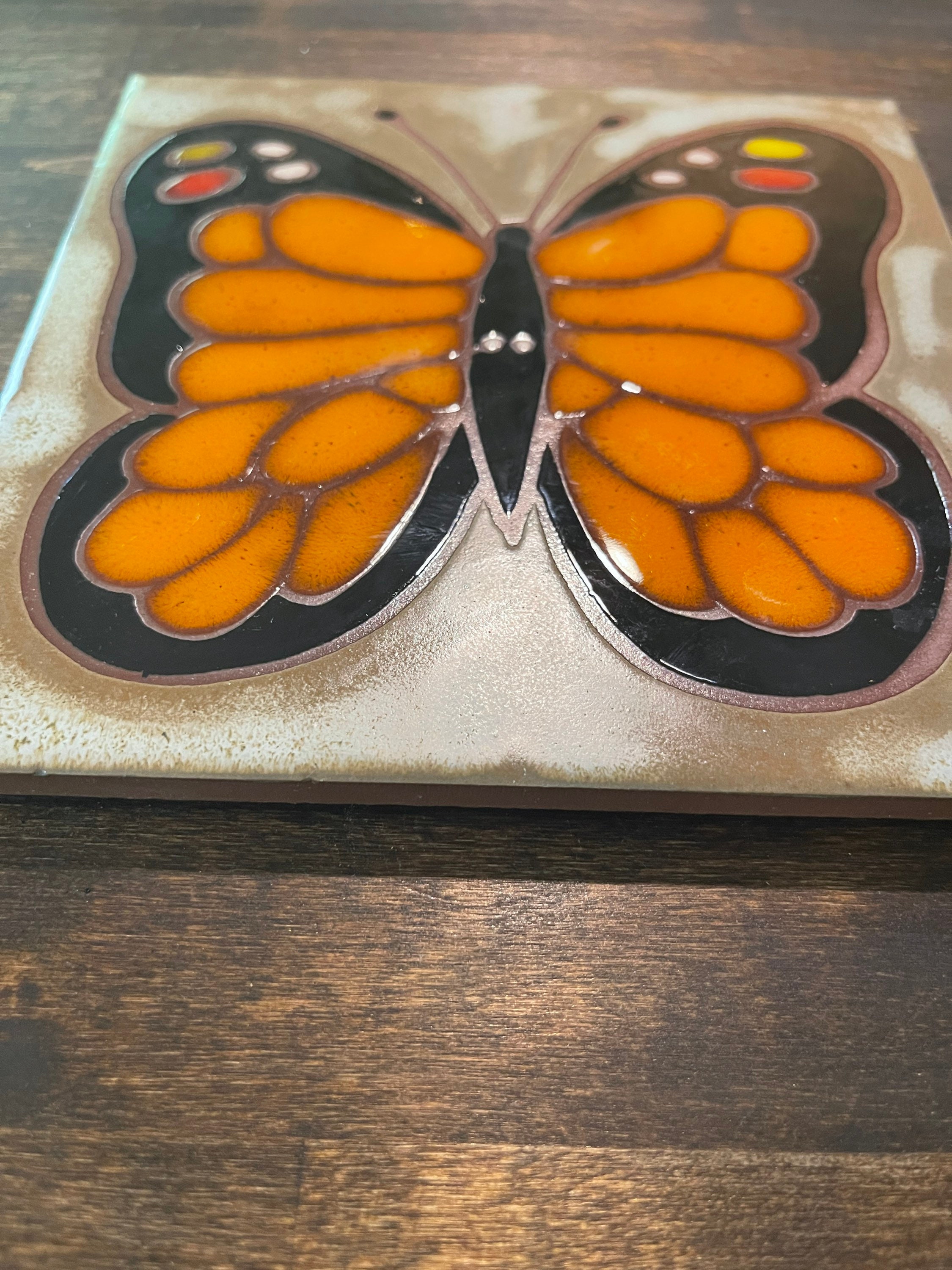 Monarch Butterfly Ceramic Tile Made in Italy - Etsy