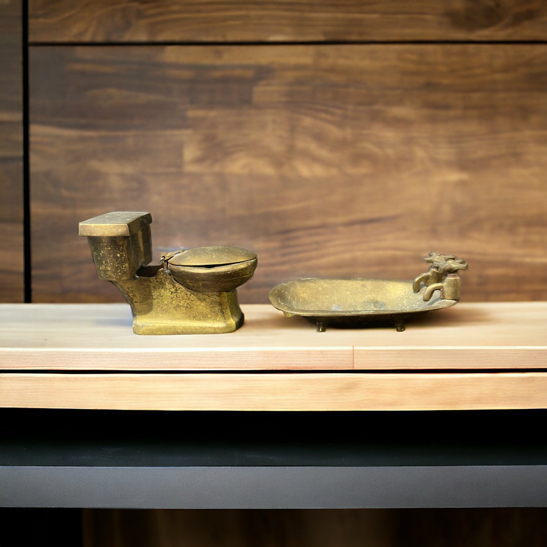 Brass Commode & Bathtub - Etsy
