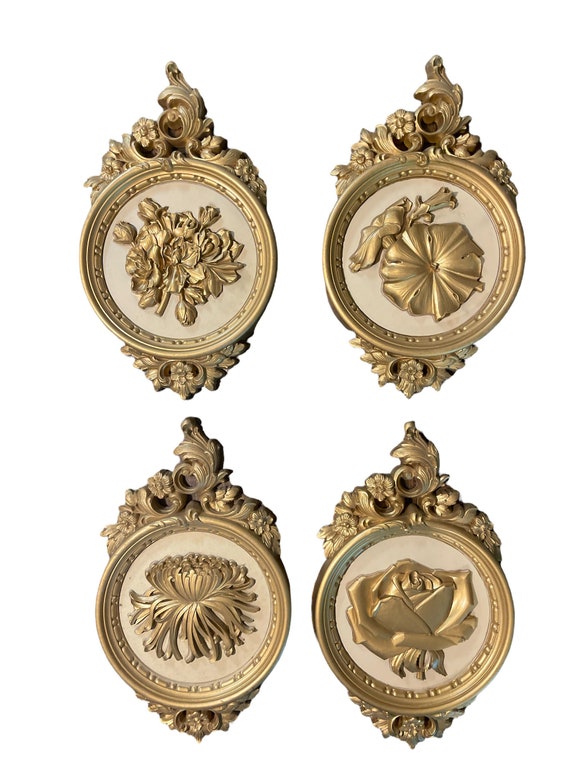 Vintage Mid Century Syroco Inc Wall Plaques | Etsy