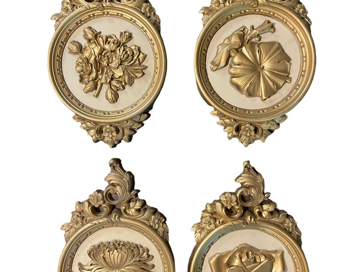 Vintage Mid Century Syroco Inc Wall Plaques - Etsy