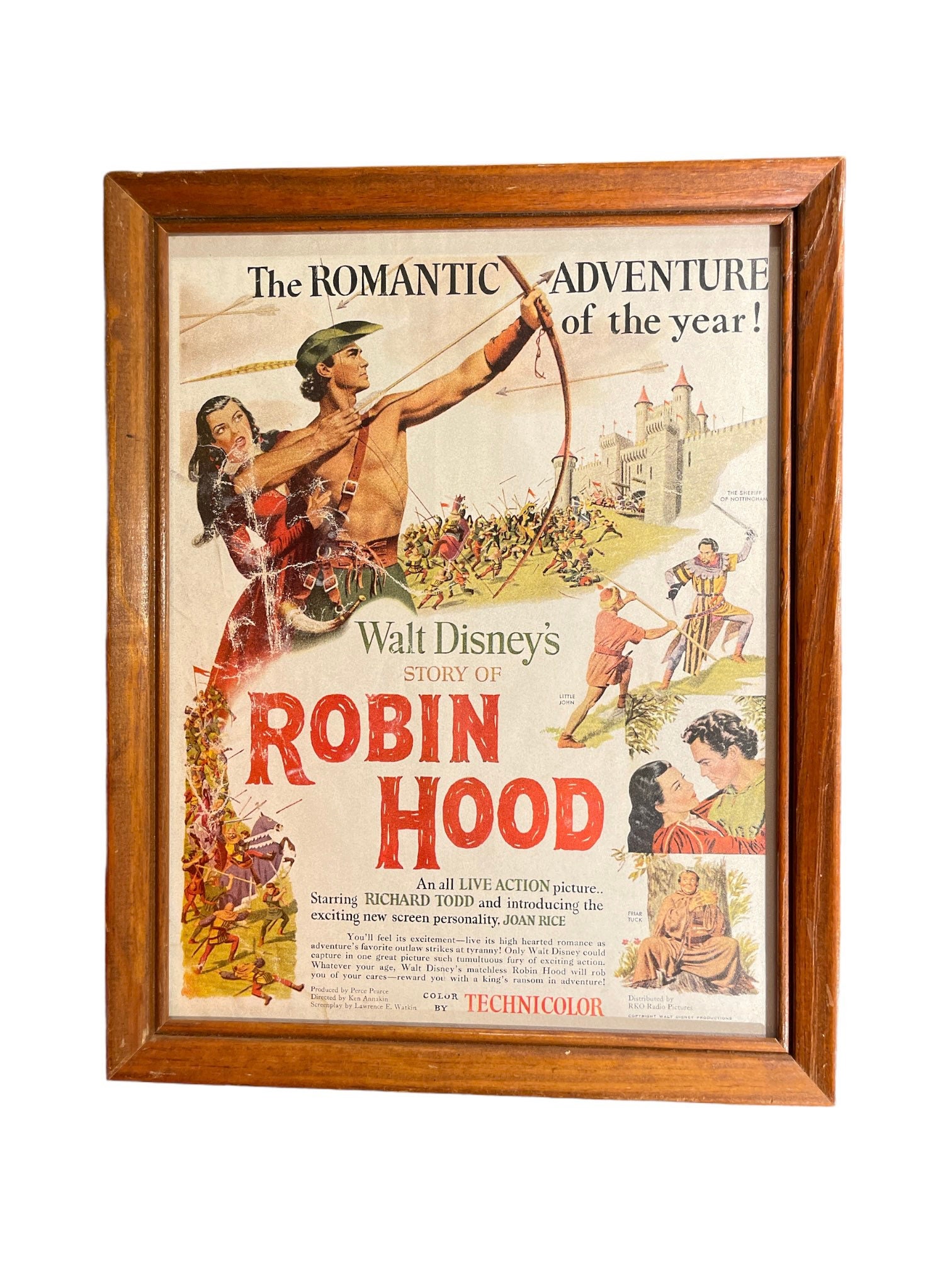 Vintage Framed Robin Hood Advertising | Etsy