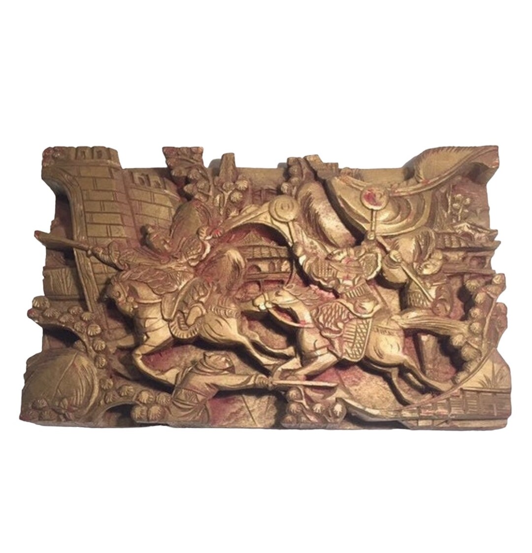 Chinese Battle Scene - Hand Carved - Etsy