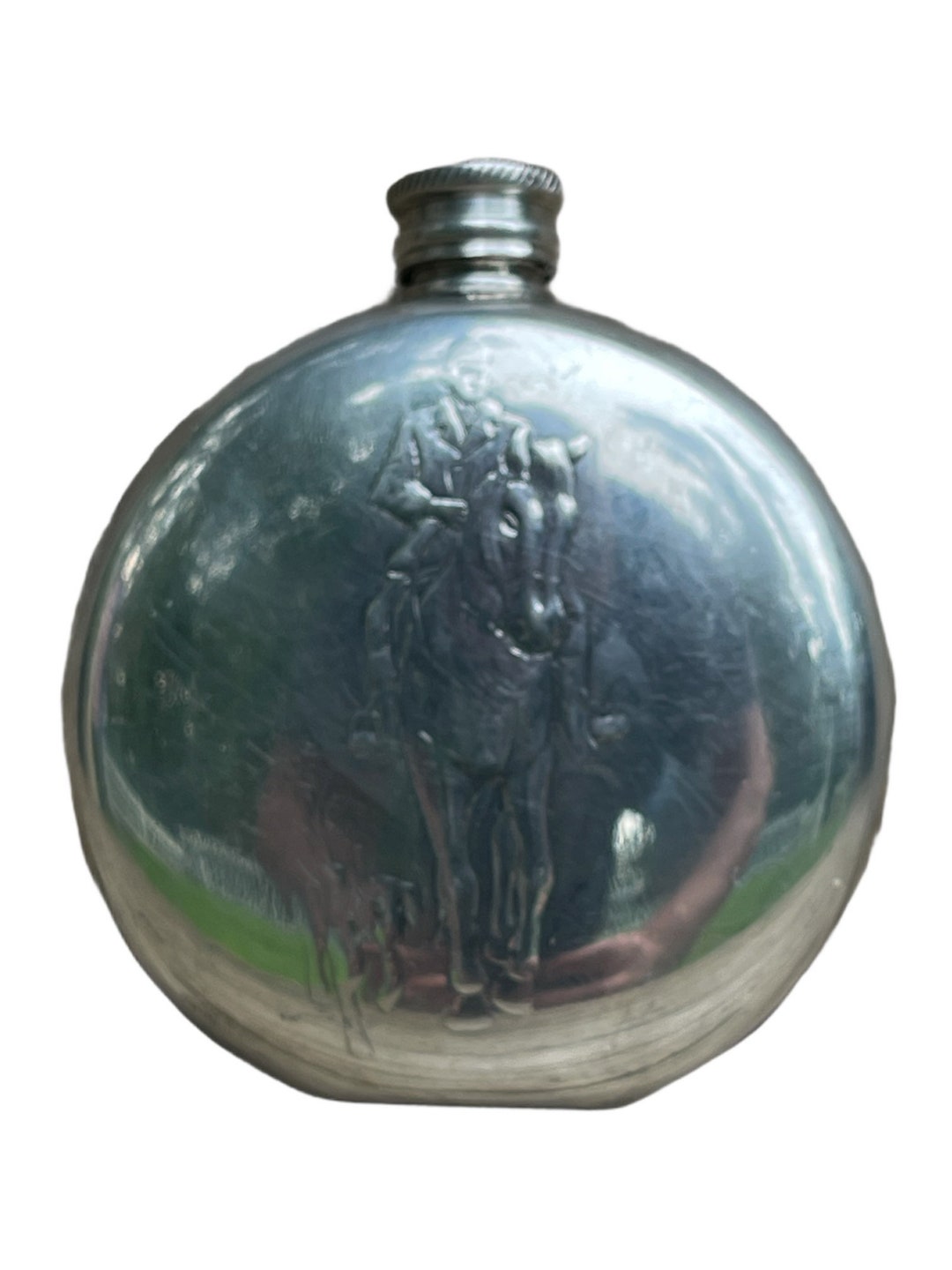 Pinder Bros Man on Horse With Dog Flask - Etsy