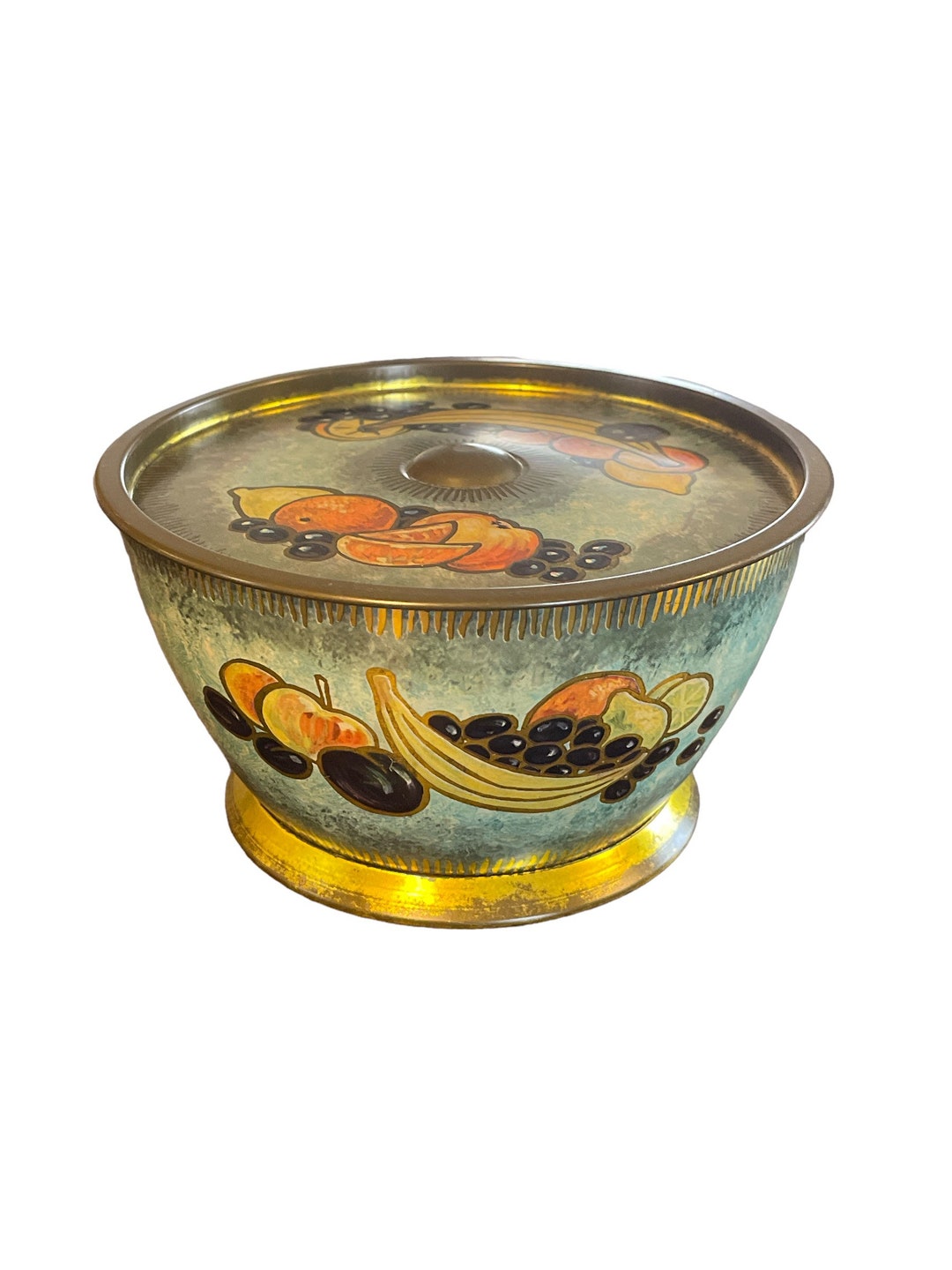 Vintage Fruit Tin - Etsy