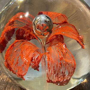 Art Glass Floral Paperweight - Etsy