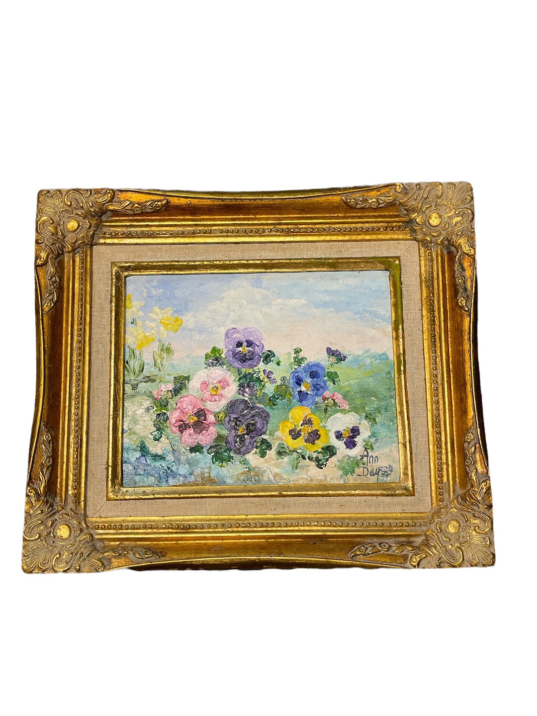 Painting of Pansies by Ann Day - Etsy