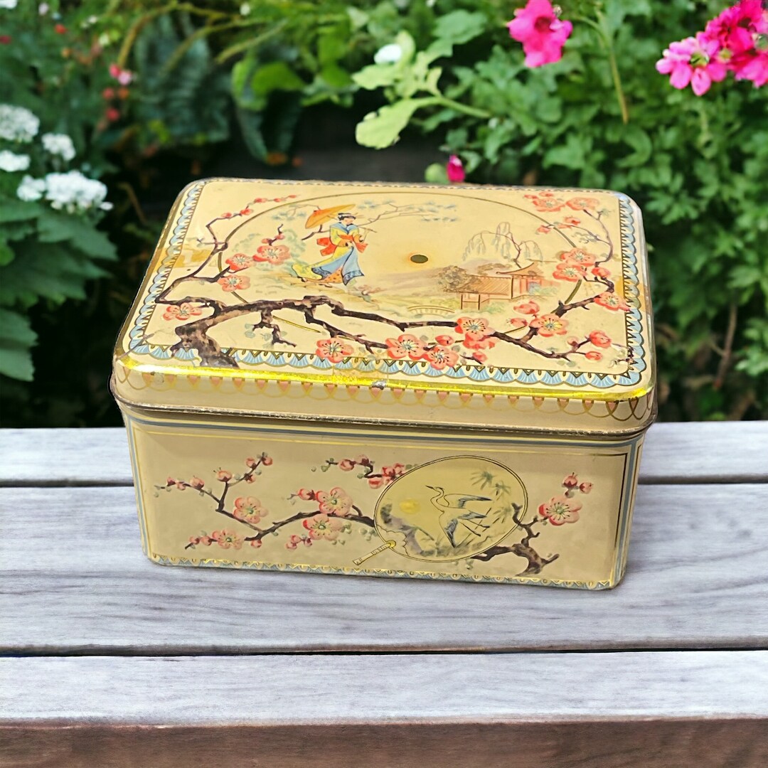 Vintage Japanese Tea Tin - Etsy