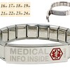 Red Medical Alert ID Bracelet With Soft Leather - Personalised, Any ...