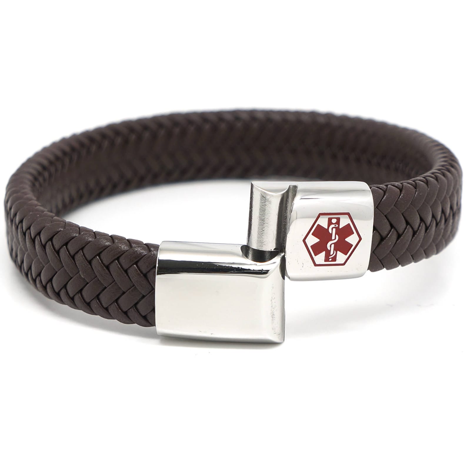 Brown Medical Alert ID SOS Bracelet With Soft Waterproof - Etsy