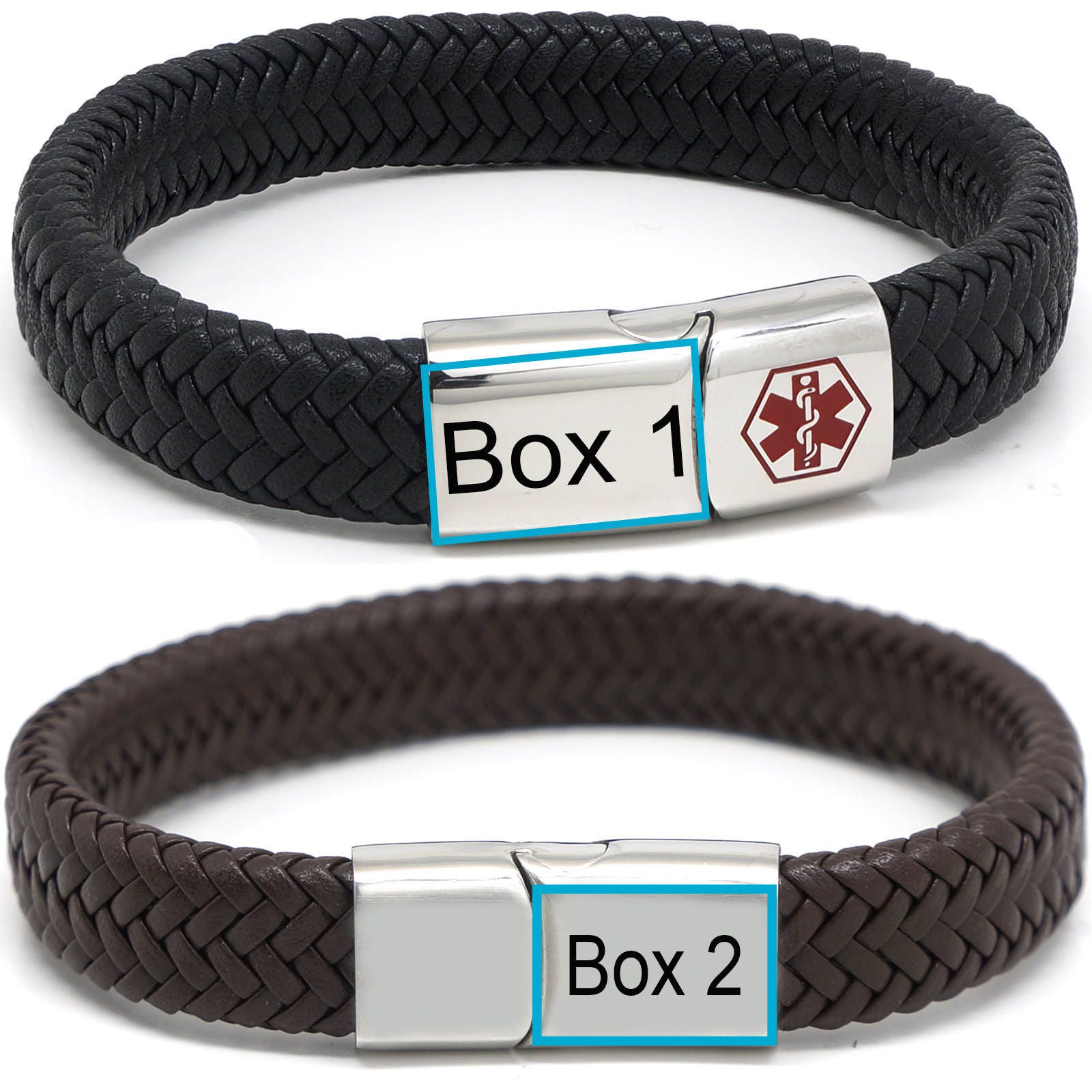 Black Medical Alert SOS ID Bracelet With Soft Waterproof - Etsy