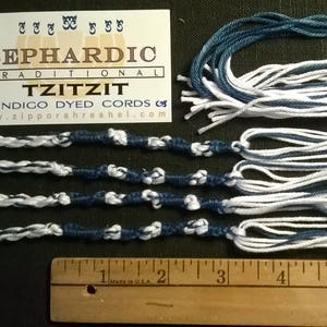 TZITZIT Sephardic or Ashkenazi Set of 4 in 100% Cotton or Linen ...