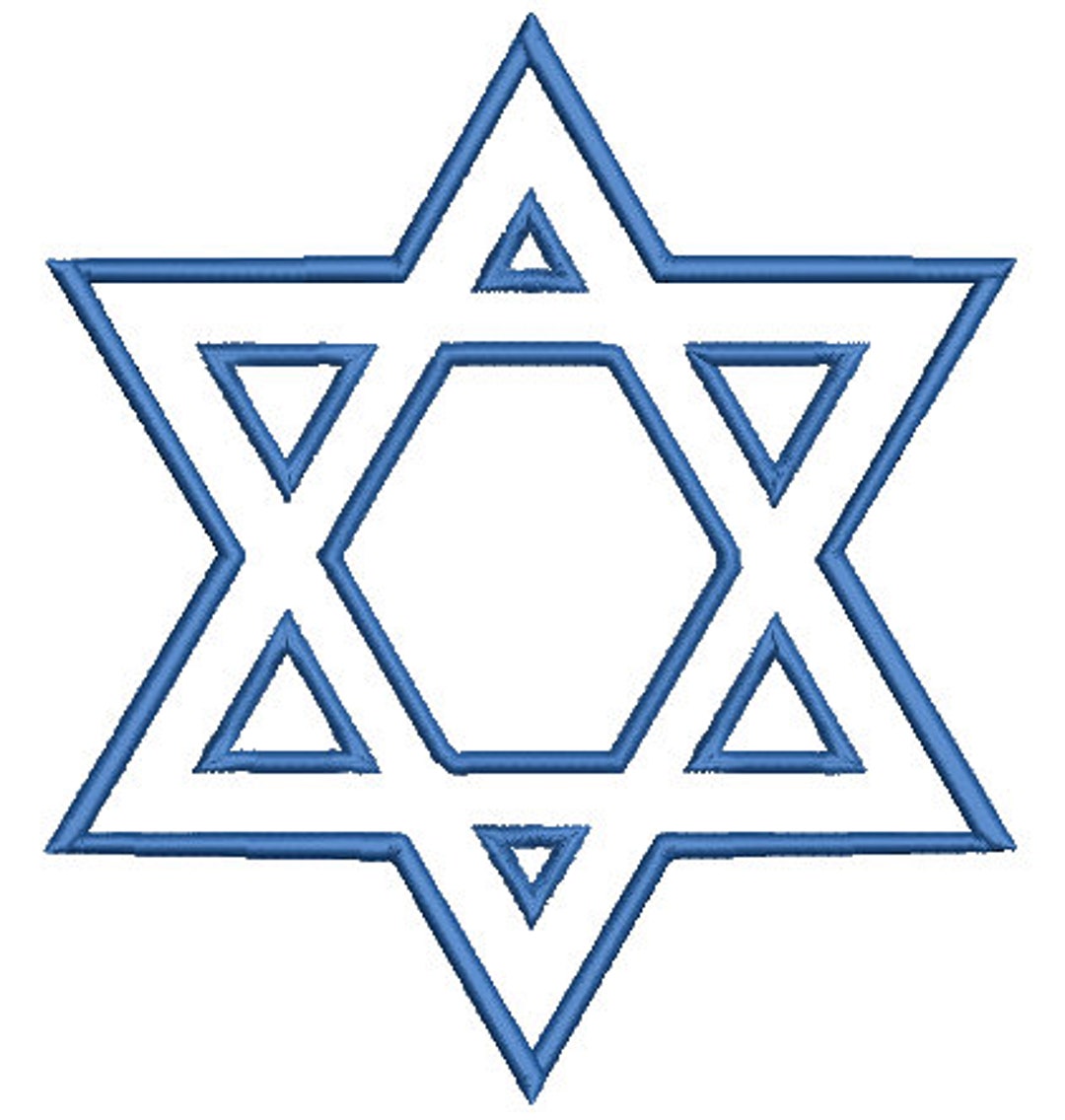 Star of David Outline 8" | Digital Download | Embroidery File | SVG Cut ...