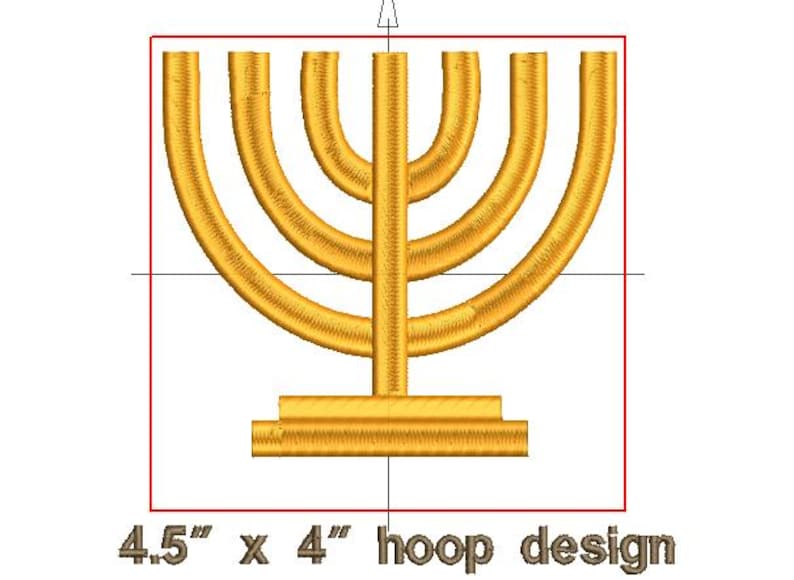 Menorah Embroidery File: 7 Branch Jewish Lampstand (4.5" Digital ...
