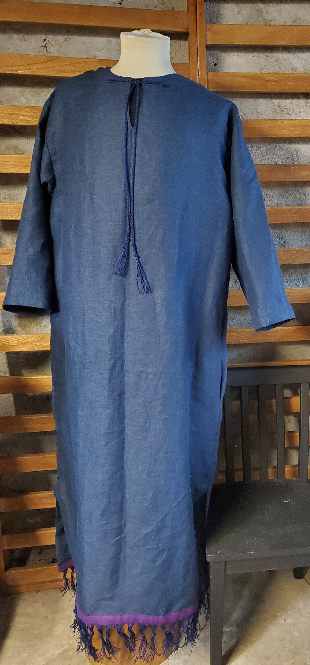 Custom Tunic | With Fringe and Blue Band | Custom Tunic - Etsy