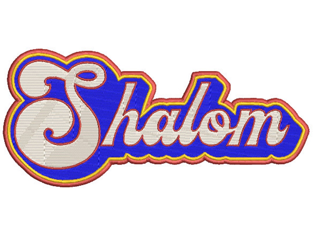 Shalom Embroidery Design | 4 Color SVG Cut File (digital Download) - Etsy