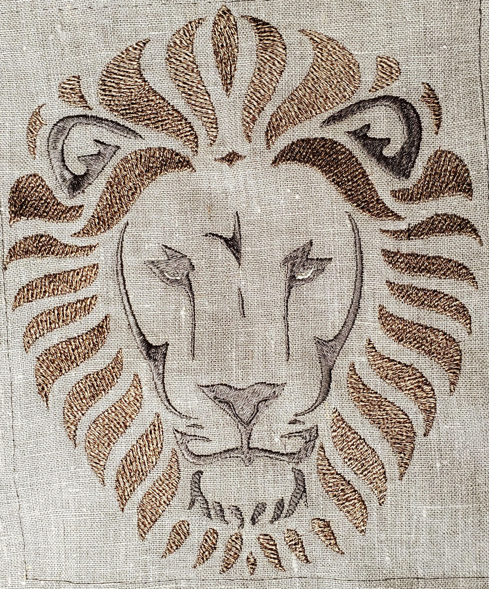 Lion Head 3-color Embroidery File Digital Download 4" X 5" - Etsy