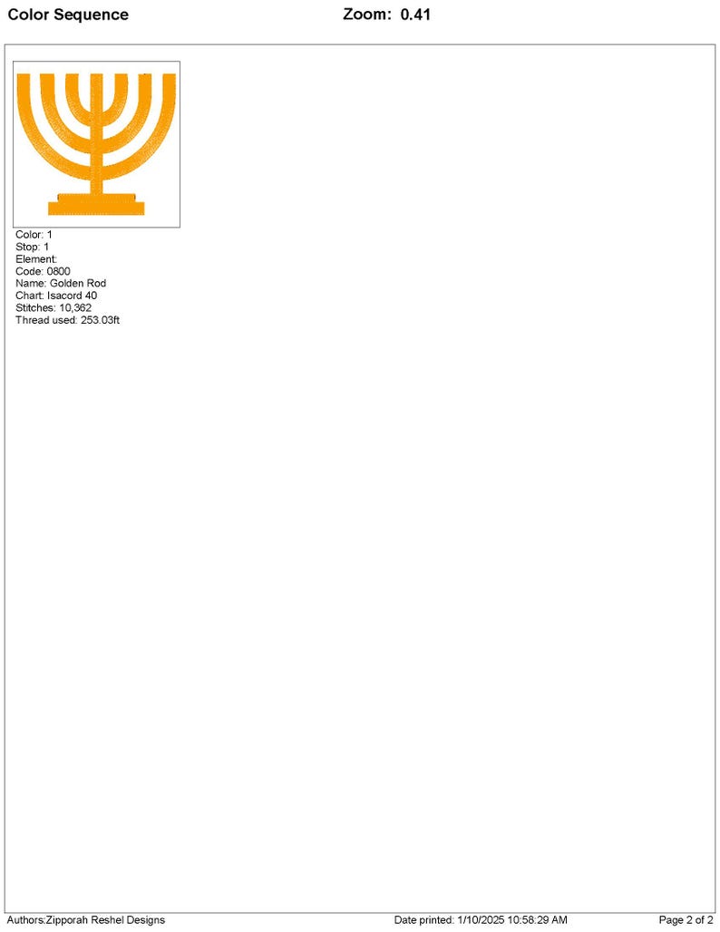 Menorah Embroidery File: 7 Branch Jewish Lampstand (4.5" Digital ...