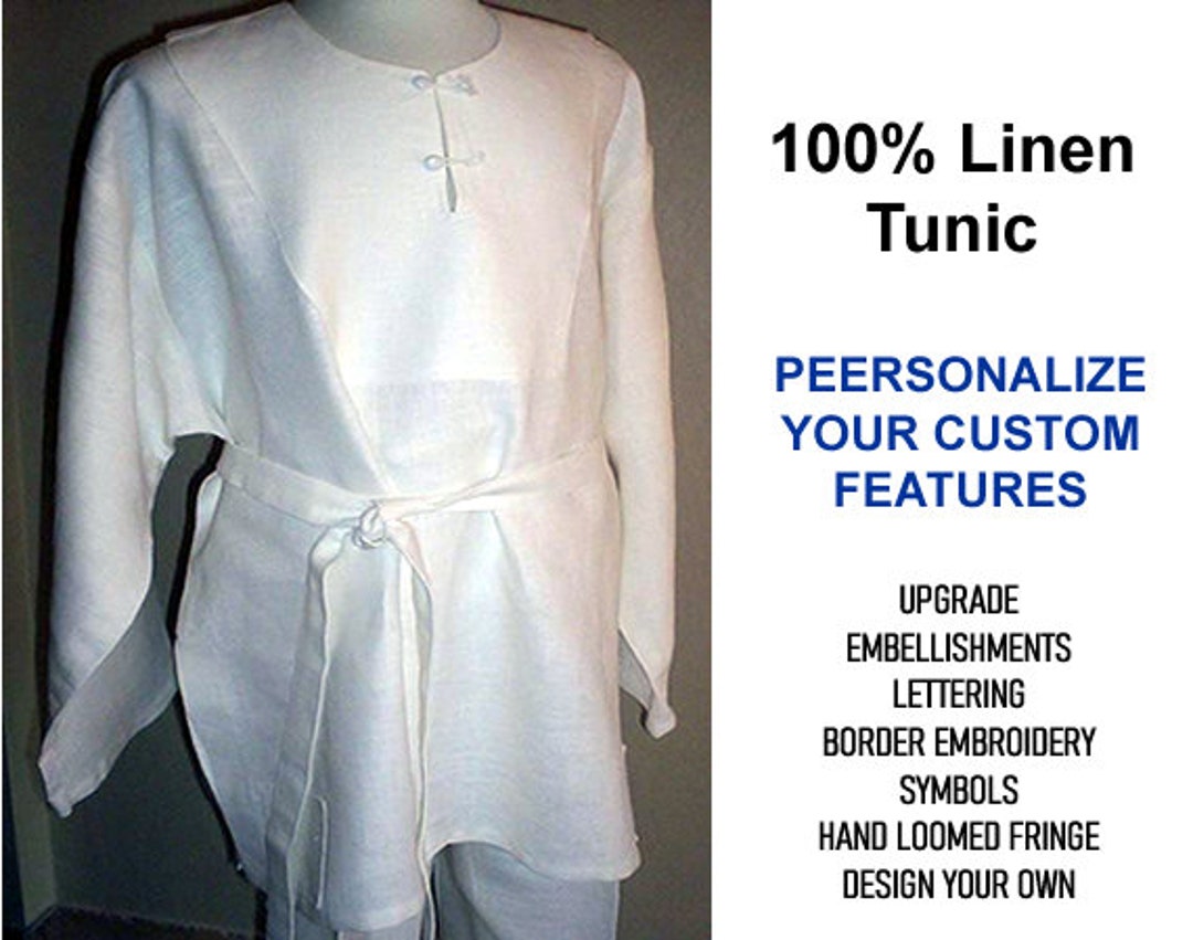 100% Linen Tunic Custom Made XS-4XL Short or Long - Etsy