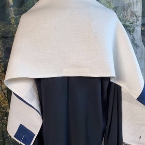 Ancient Days Tallit | 2 Color 100% Linen Medium Weight | Prayer Shawl ...