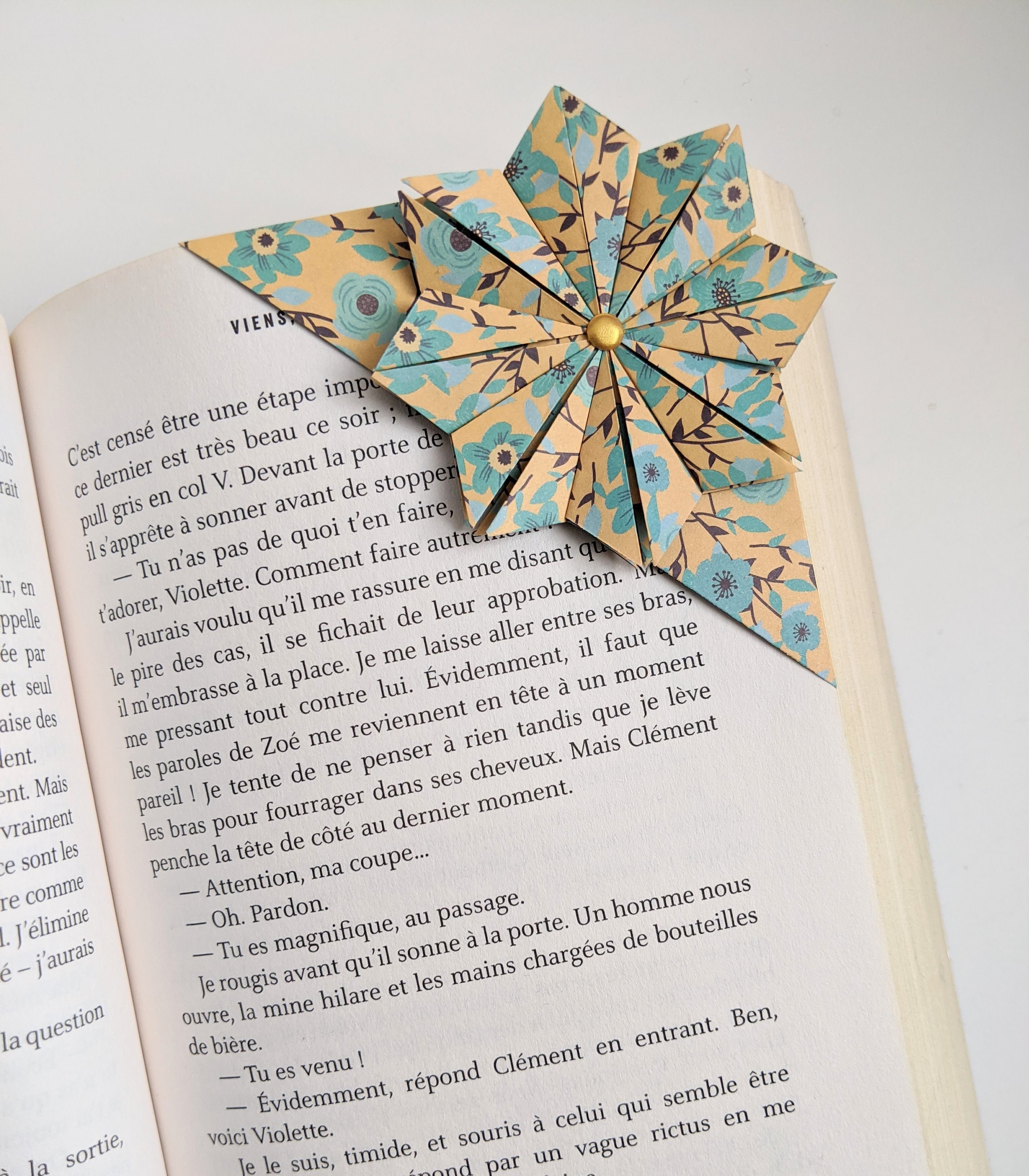 Marque-page en origami : Fleurs | Etsy