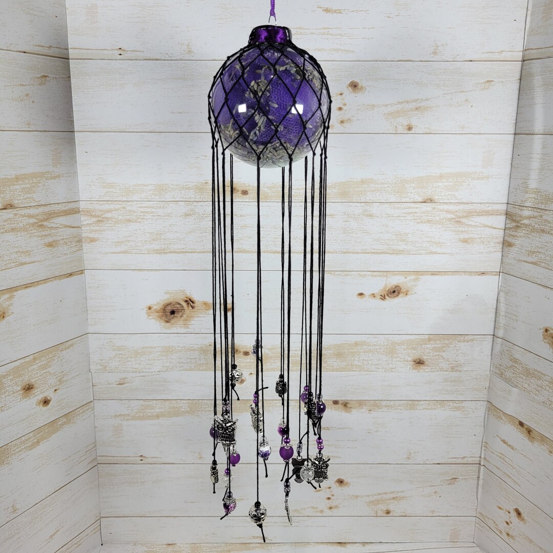 Witch Ball Protection, Witch Ball Glass Decor, Altar Housewarming Gift ...