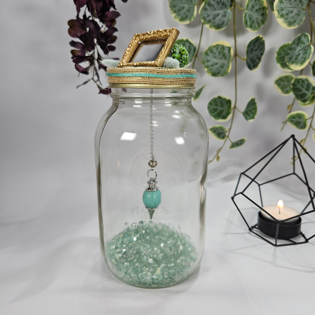 Through the Looking Glass Divination Jar, Fortune Telling, Glass ...