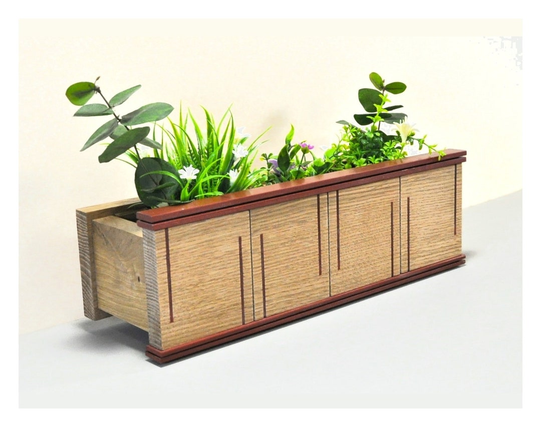Elegant White Oak Planter Craftsman Era Style Dramatic Rift-sawn Grain ...