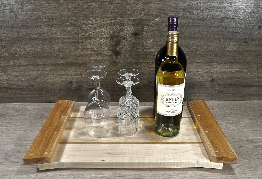 Spectacular Maple Serving Tray With Dramatic Swirling Center Grain ...