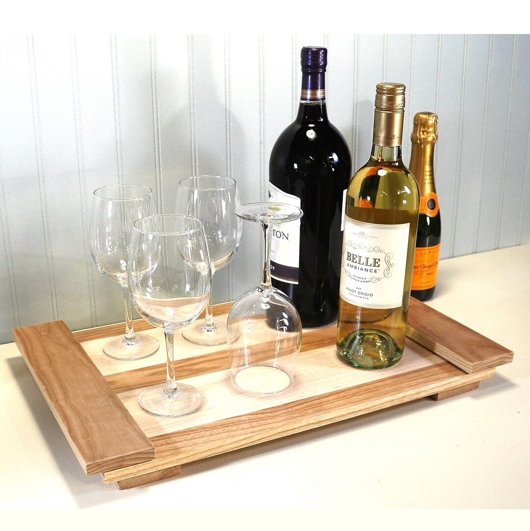 Beautiful Tiger Maple Serving Tray or Platter With Hickory Handles and ...