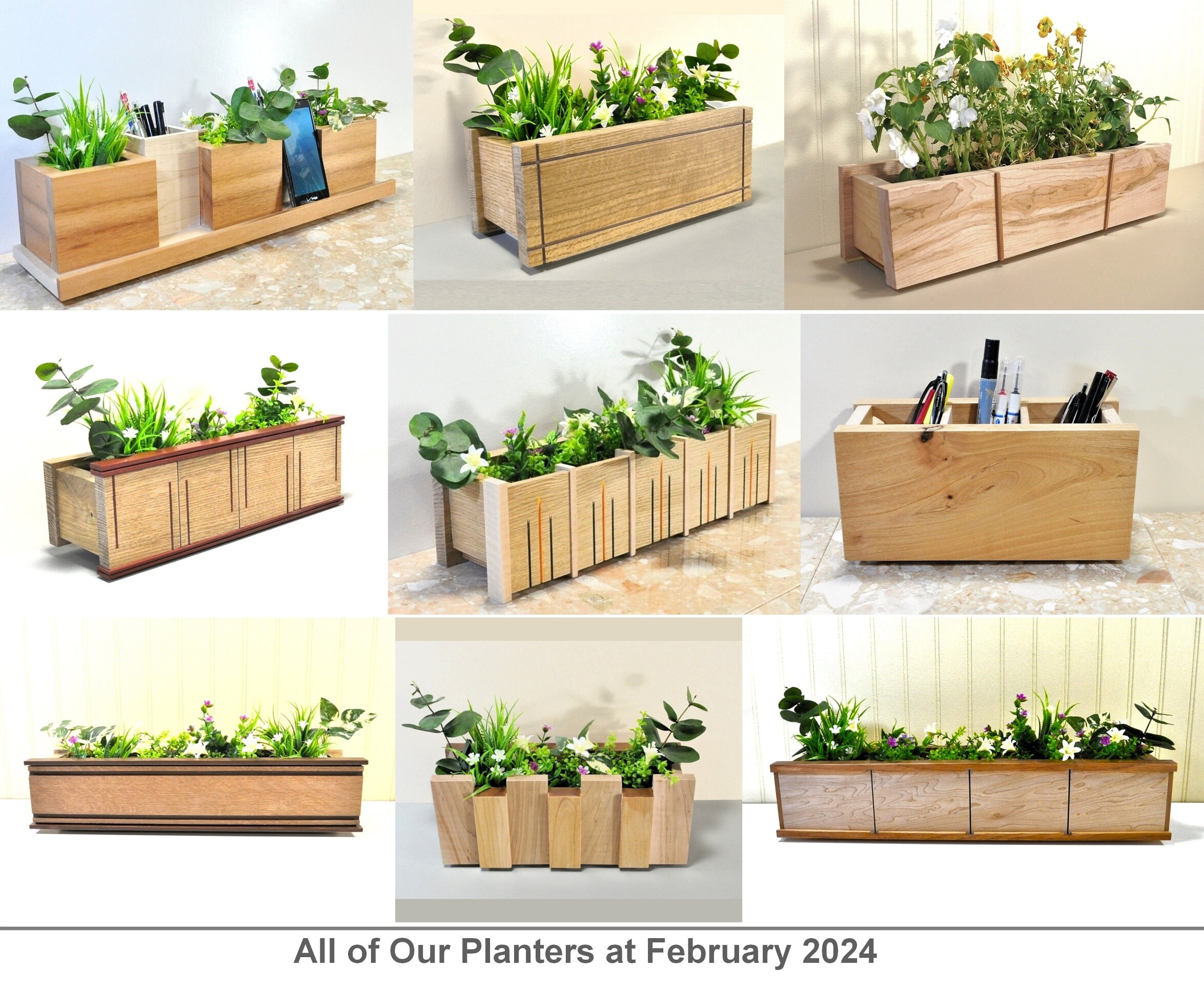 Elegant White Oak Planter Craftsman Era Style Dramatic Rift-sawn Grain ...