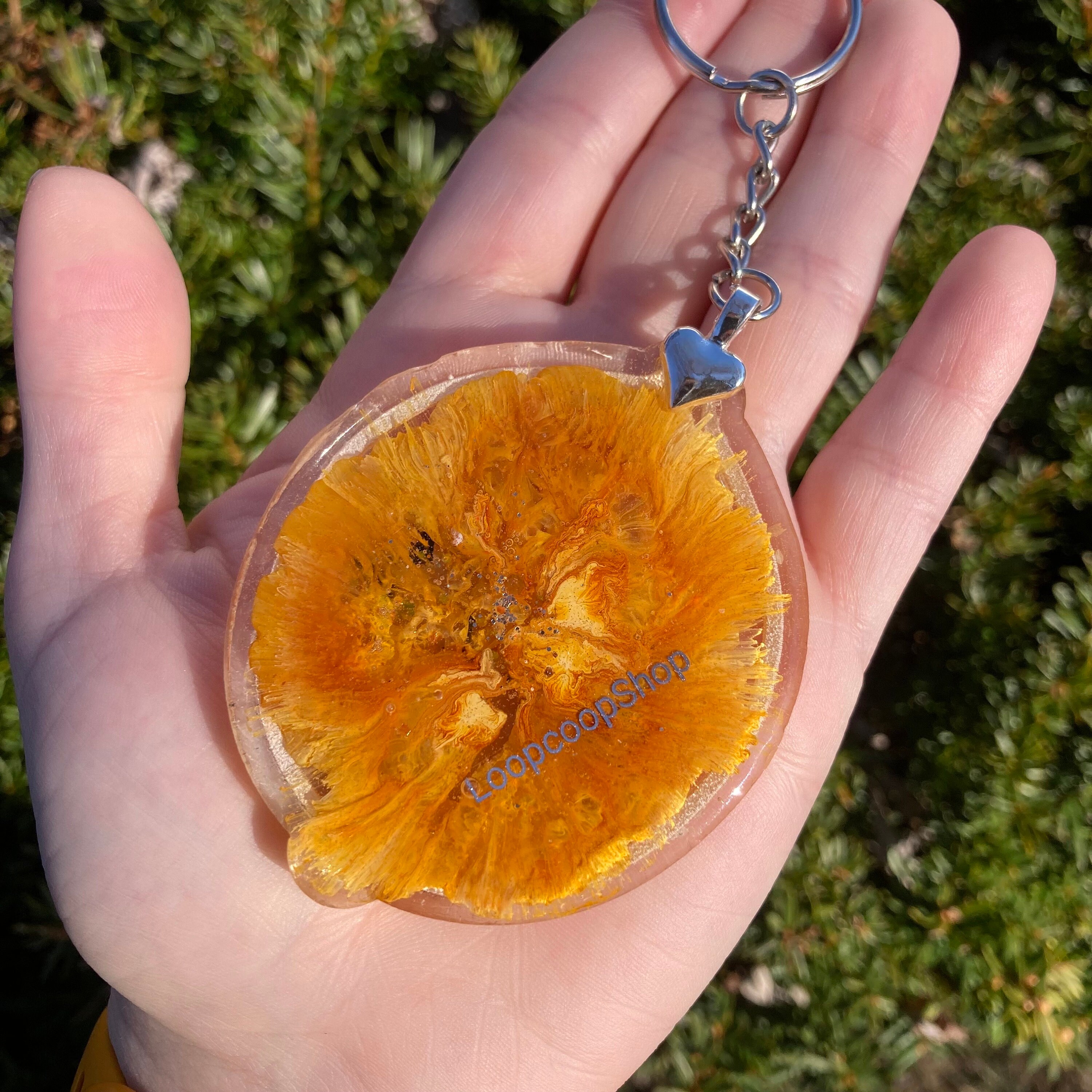 Citrus Fruit Keychains- Loopcoopshop Loopcoop Resin Orange Lemon Lime ...