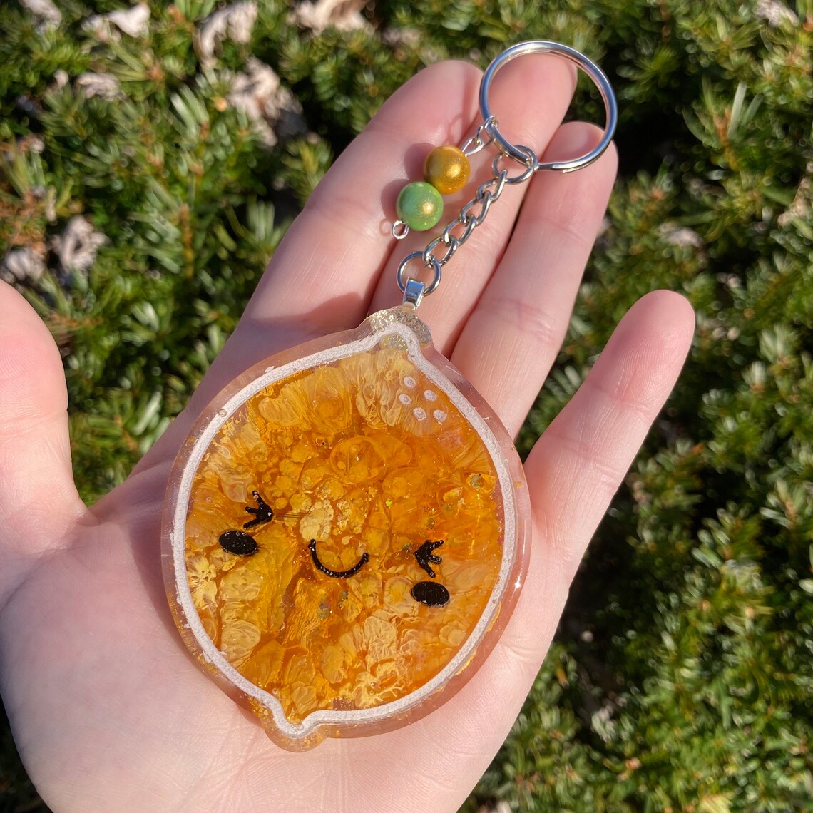 Citrus Fruit Keychains- Loopcoopshop Loopcoop Resin Orange Lemon Lime ...