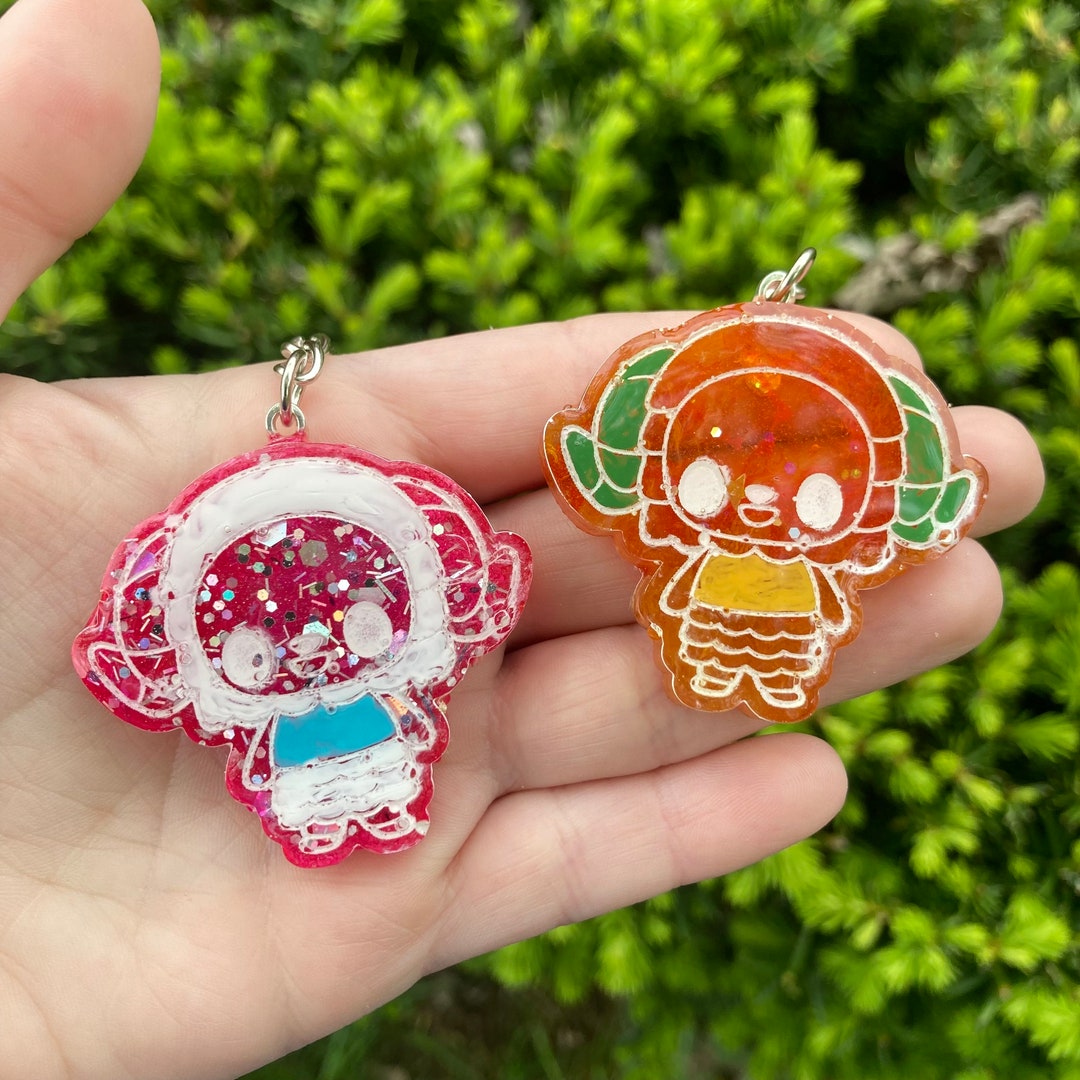 Dom Timbra Sheep Keychains- Loopcoopshop Green Resin Animal Crossing ...