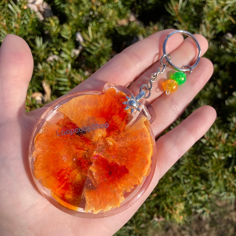 Citrus Fruit Keychains- Loopcoopshop Loopcoop Resin Orange Lemon Lime ...
