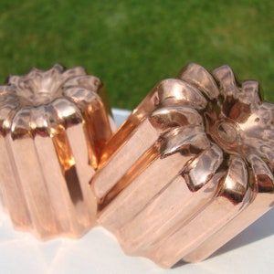 6 Copper Canele Molds Large 2.1 Inch Set of 6 Professional Quality 55 ...