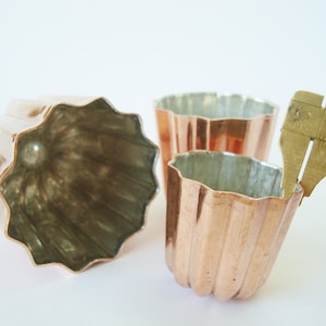 4 Copper Canele Molds Medium 1.75 Inches Set of 4 Professional Quality ...