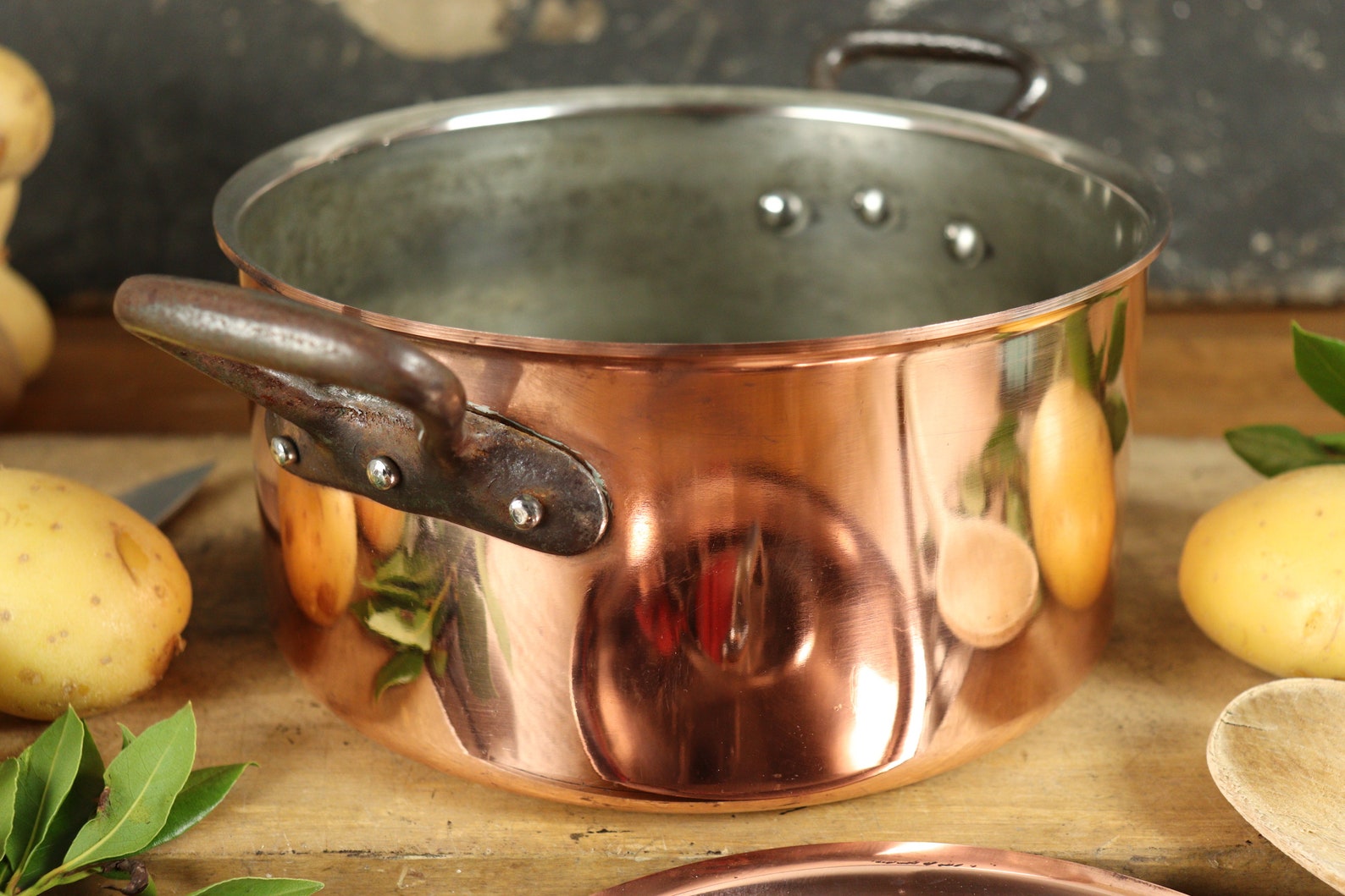 Vintage Copper Casserole With Its Lid Marked Fabrication - Etsy